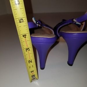 Ashro | Shoes | Ashro Slingbacks Heels Purple With Petals | Poshmark